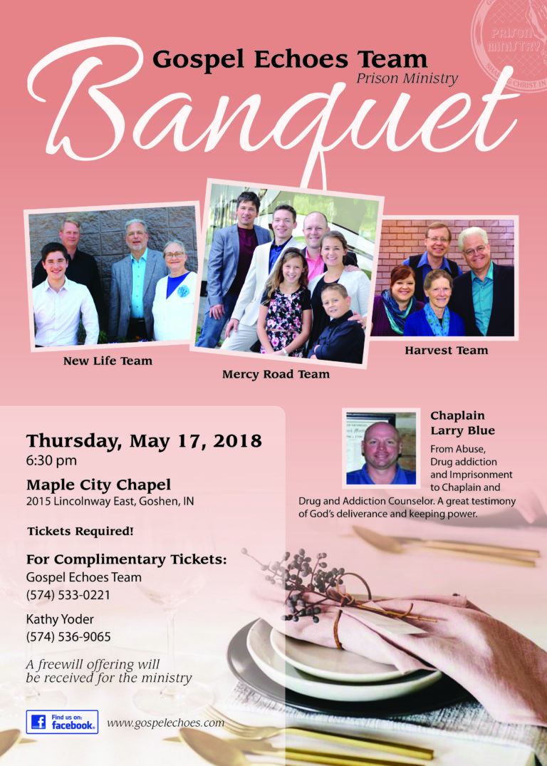 Goshen Banquet, Goshen, IN | Gospel Echoes Team Prison Ministry