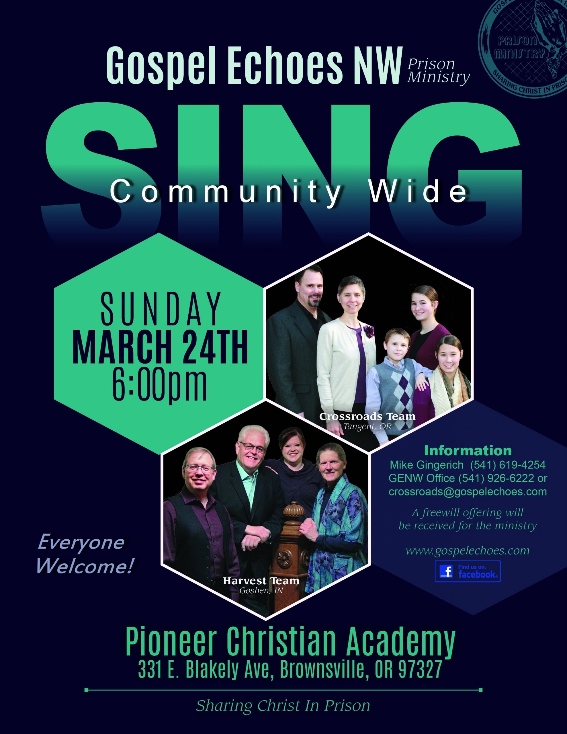 Brownsville Community Sing, Brownsville, OR -HT | Gospel Echoes Team ...