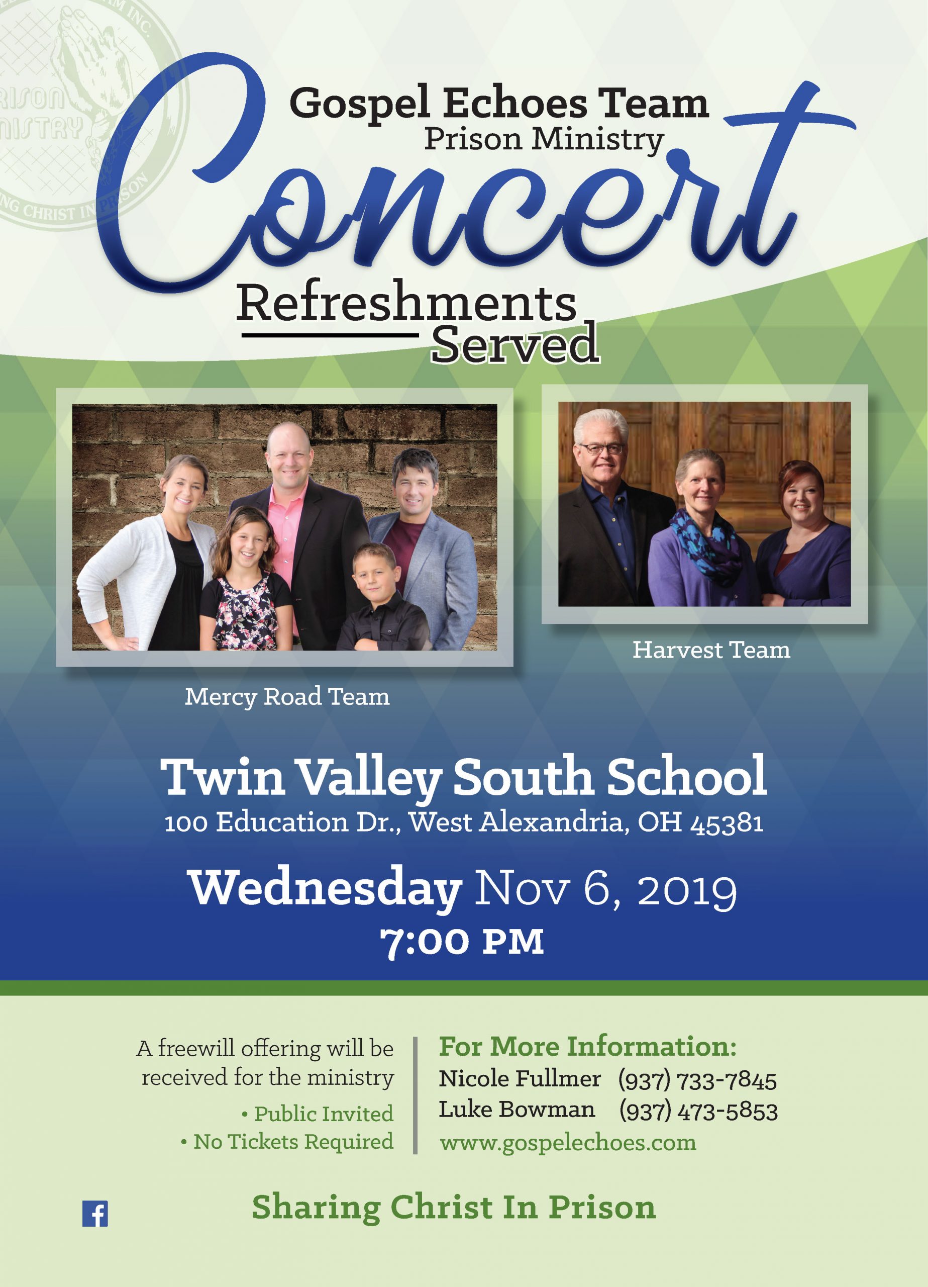 Gospel Echoes Team Concert, W. Alexandria, OH, -HT, MRT, LT | Gospel ...